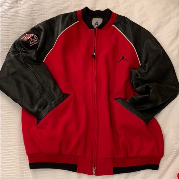 Nike | Jackets & Coats | Vintage Nike Air Jordan Wool Leather Varsity ...